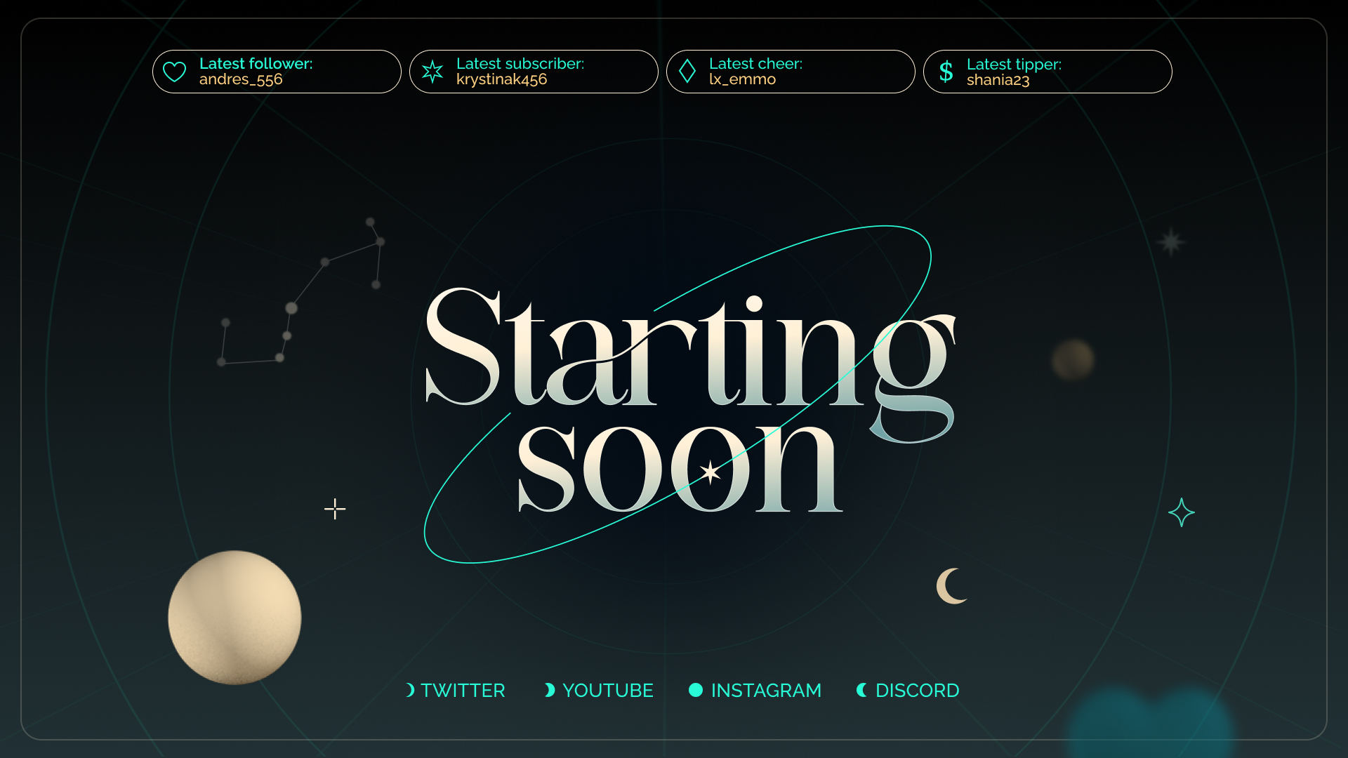 StreamElements | Astrology Theme - Starting Soon Scene Scene | Twitch ...