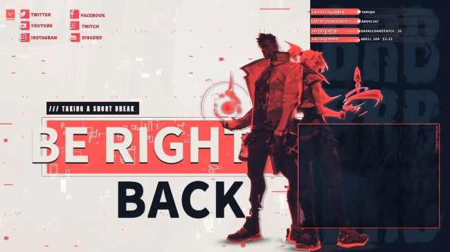 StreamElements | Operator Valorant - Be Right Back Scene | Twitch ...