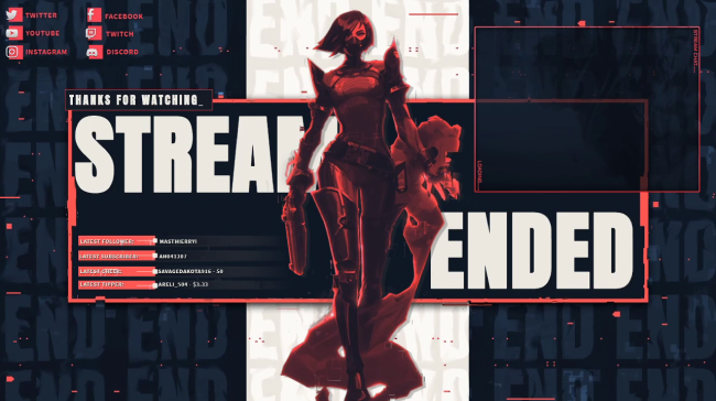 StreamElements | Operator Valorant - Stream Ended Scene | Twitch ...