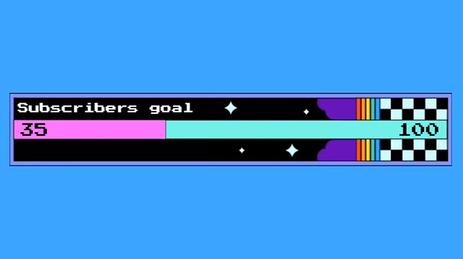 StreamElements | Pixel Neon - Subscribers Goal Widget