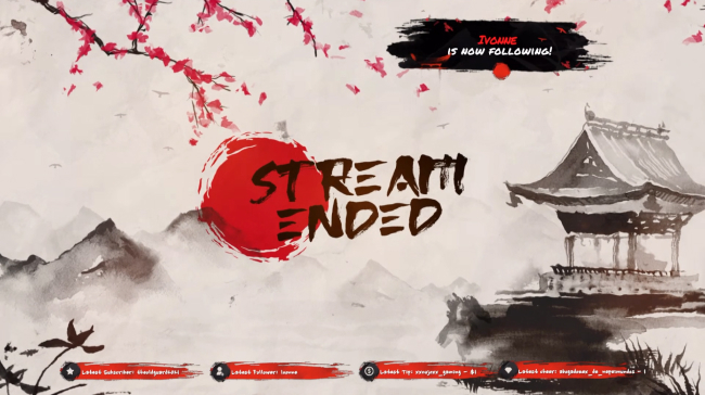 StreamElements | Japan Ink Package - Stream Ended Scene | Twitch ...