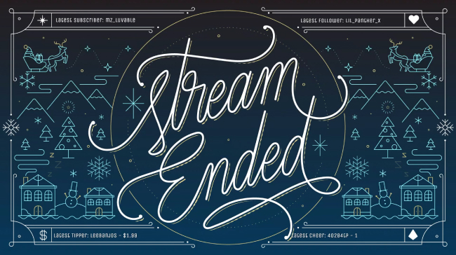 StreamElements | Holiday Spirit - Stream Ended Scene | Twitch | Youtube ...