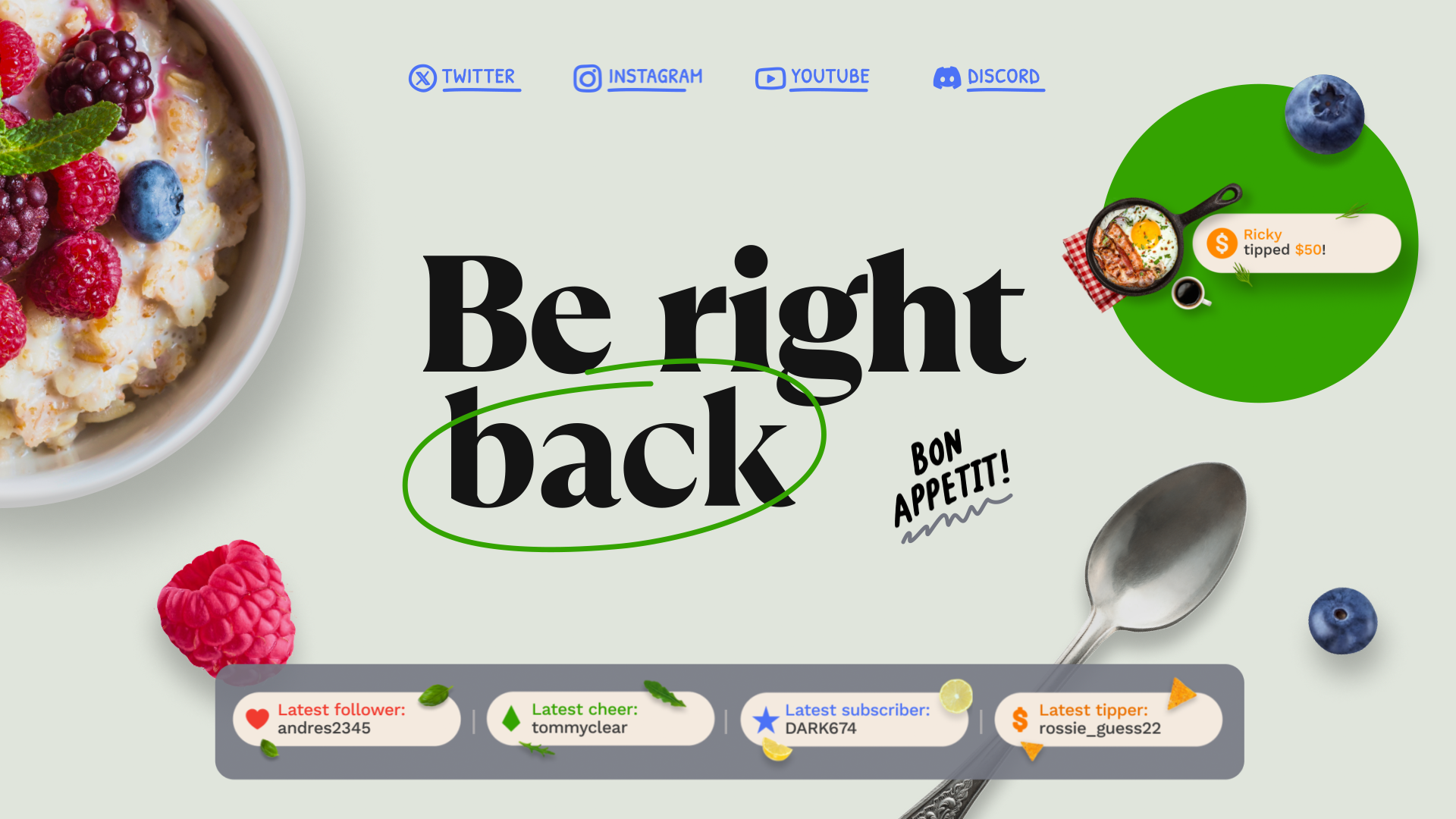 StreamElements | Cooking Theme Package - Be Right Back Scene Scene ...