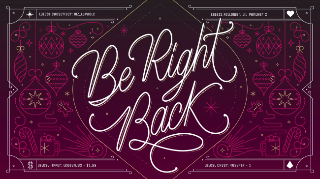StreamElements | Holiday Spirit - Be Right Back Scene | Twitch ...